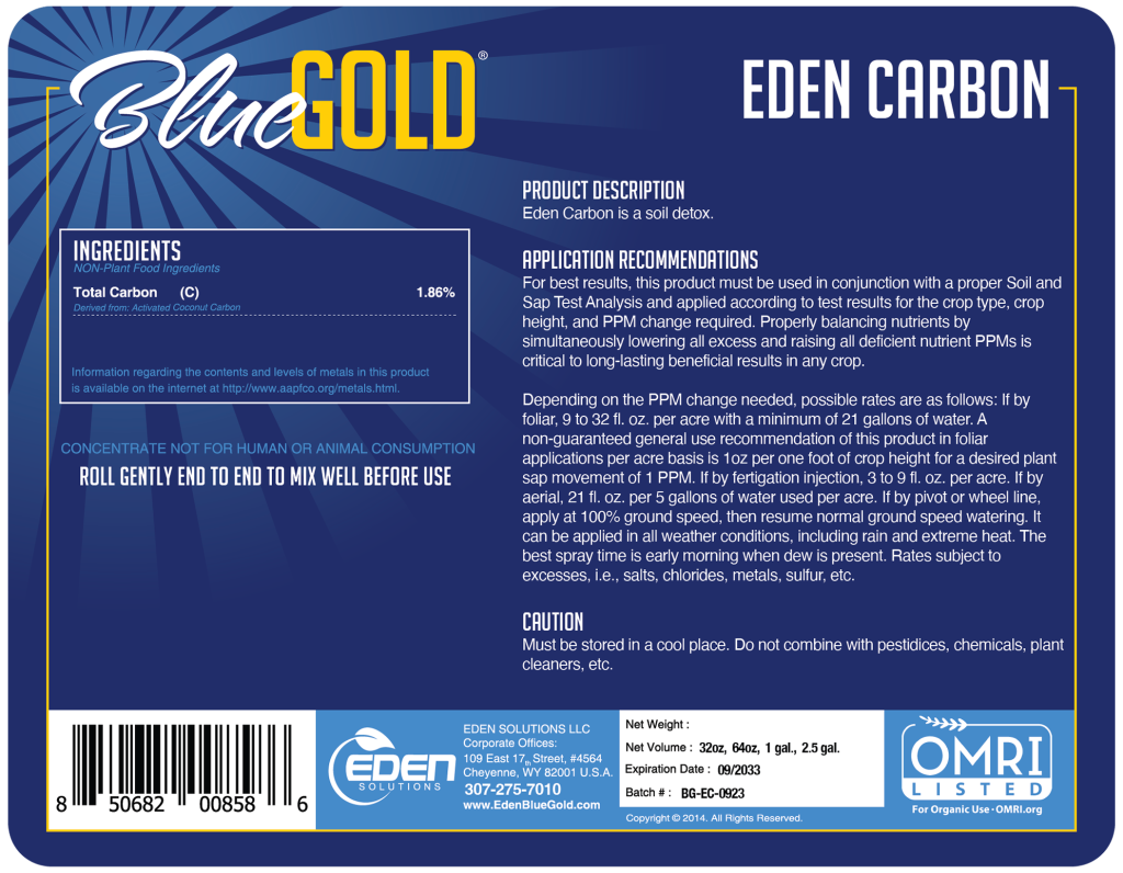 BlueGold® Eden Carbon (OMRI Listed) – BlueGold® by Eden Solutions