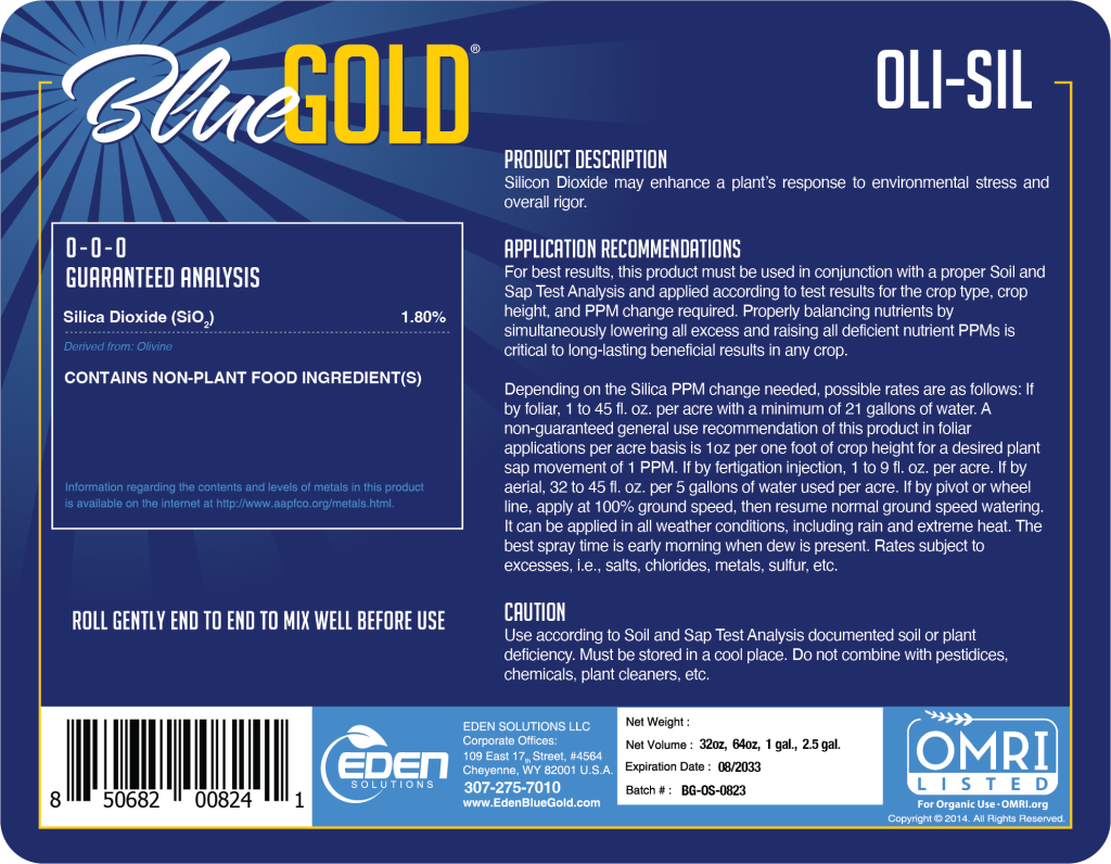 BlueGold® Oli-Sil (OMRI Listed) – BlueGold® by Eden Solutions