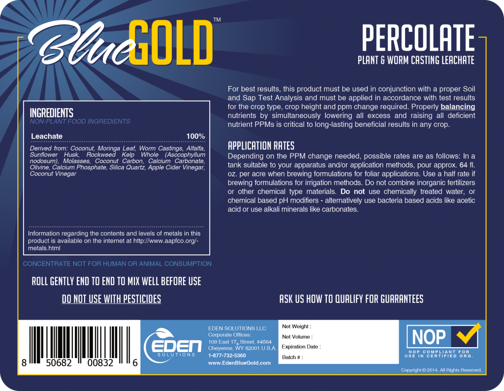 BlueGold® Percolate (Leachate Tea Brew) (NOP) – BlueGold® by Eden Solutions